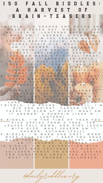150 Fall Riddles: A Harvest of Brain-Teasers: Daily Riddles